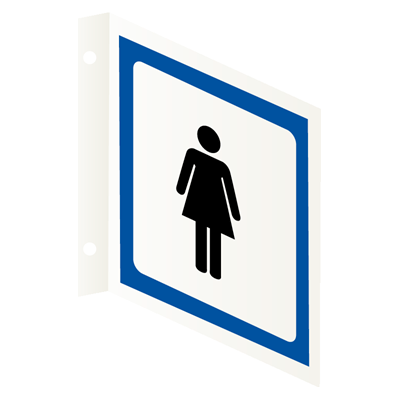 L-skilt Dame toilet 131051ANN | Køb hos SikkerhedsGiganten ...