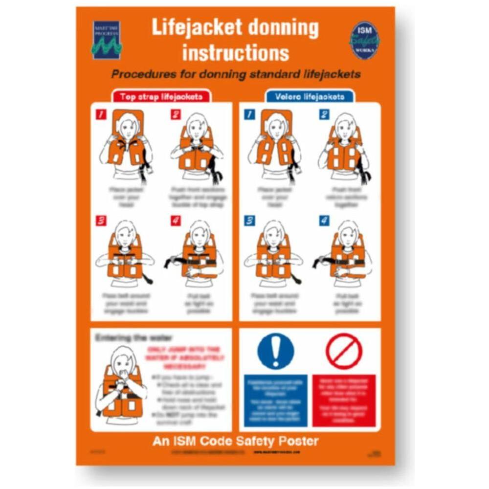 Sign IMO 1086 Lifejacket Donning 125326 | Køb hos SikkerhedsGiganten ...