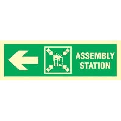 Sign IMO Assembly station arrow left 100052 | Køb hos ...