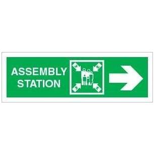 Sign IMO Assembly station arrow right 100057 | Køb hos ...