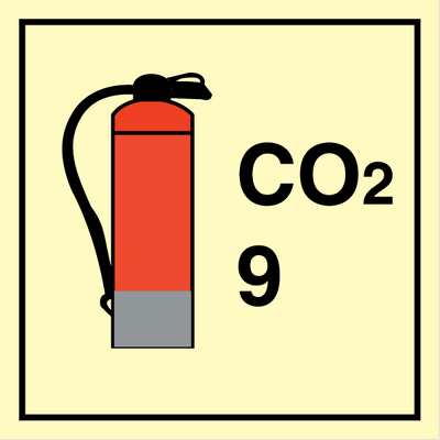 Sign IMO CO2 Extinguishers 9 104108 | Køb hos SikkerhedsGiganten ...