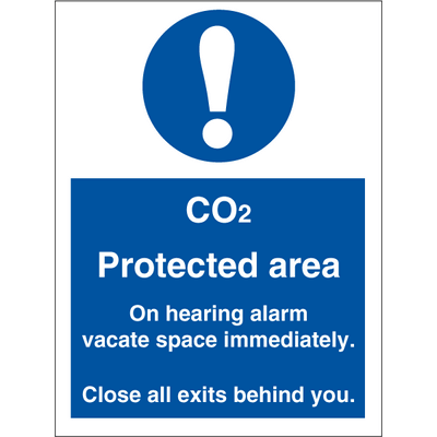 Sign IMO CO2 Protected area 106083 | Køb hos SikkerhedsGiganten ...