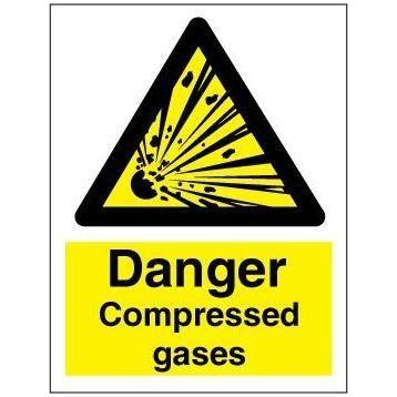 Sign IMO Danger Compressed gas 107044 | Køb hos SikkerhedsGiganten ...