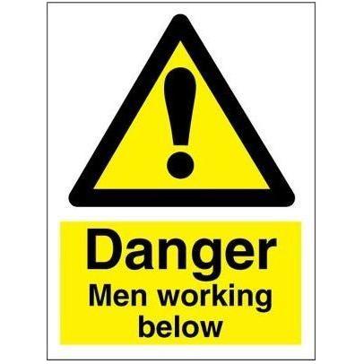 Sign IMO Danger Men working below 107124 | Køb hos SikkerhedsGiganten ...