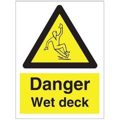 Sign IMO Danger wet deck 107093 | Køb hos SikkerhedsGiganten ...