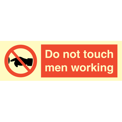 Sign IMO Do not touch men working 102052 | Køb hos SikkerhedsGiganten ...