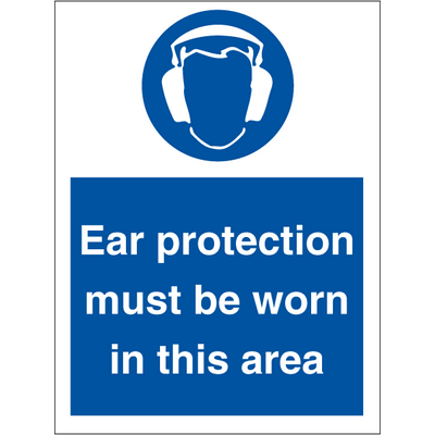 Sign IMO Ear protection must be worn in this area 106037 | Køb hos ...