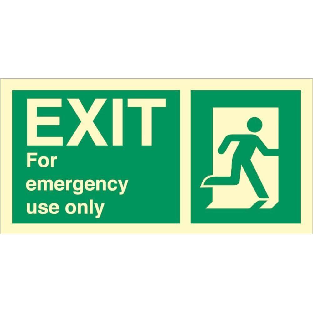 Sign IMO EXIT sign for emergency use only 100127 | Køb hos ...
