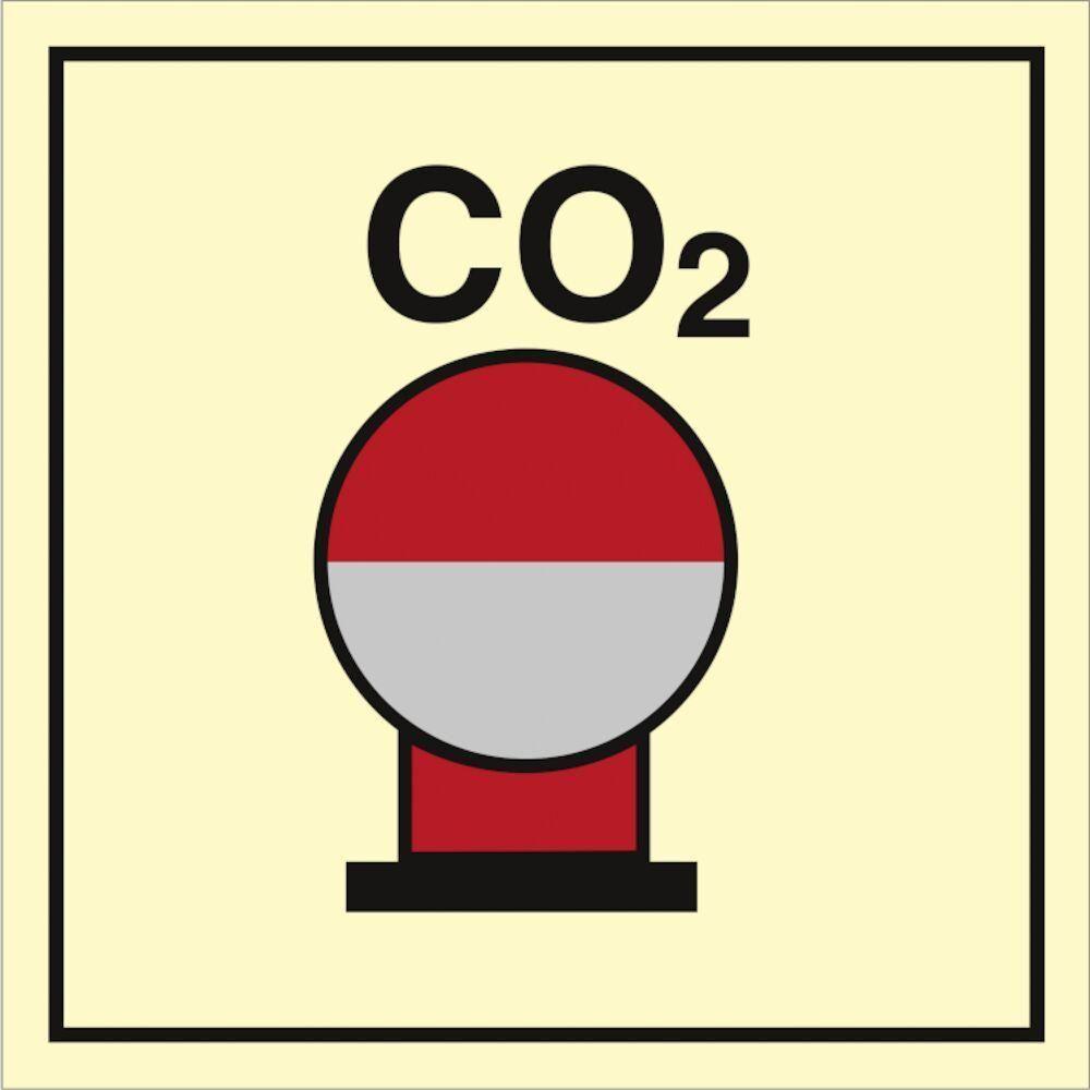 Sign IMO Fixed CO2 fire extinguishing bottle 104153 | Køb hos ...