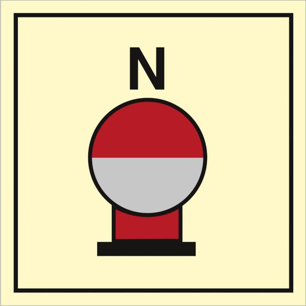 Sign IMO Fixed nitrogen fire extinguishing bottle 104154 | Køb hos ...