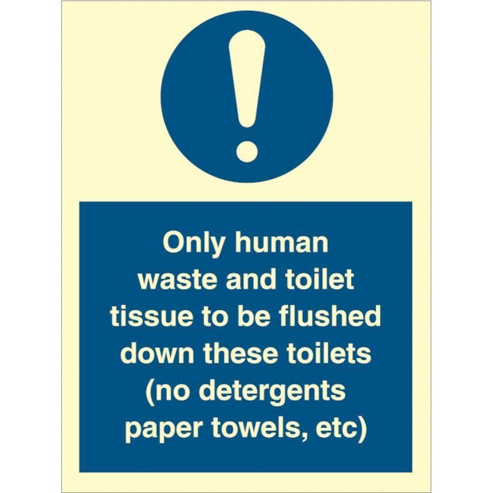 Sign IMO Only human waste and toilet.. | Køb hos SikkerhedsGiganten ...