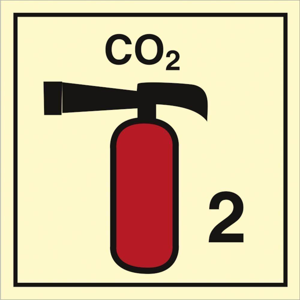 Sign IMO Portable fire extinguishers CO2 2 | Køb hos SikkerhedsGiganten ...