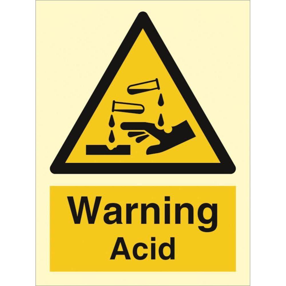 Sign IMO Warning - Acid | Køb hos SikkerhedsGiganten – Sikkerhedsgiganten