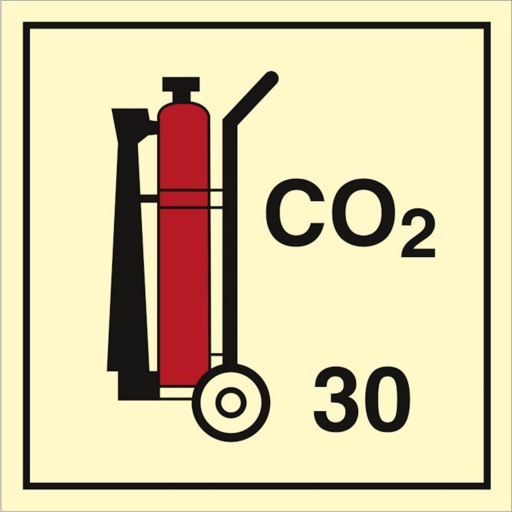 Sign IMO Wheeled fire extinguisher CO2 30 | Køb hos SikkerhedsGiganten ...