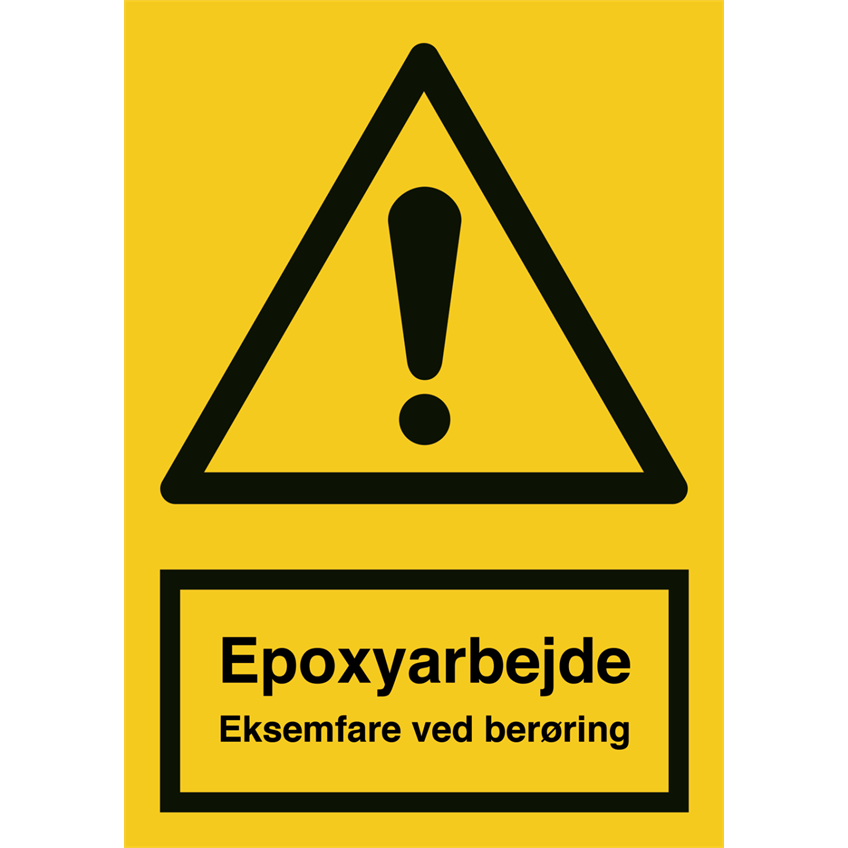 Skilt Epoxyarbejde - eksemfare ved berøring A317 | Køb hos ...